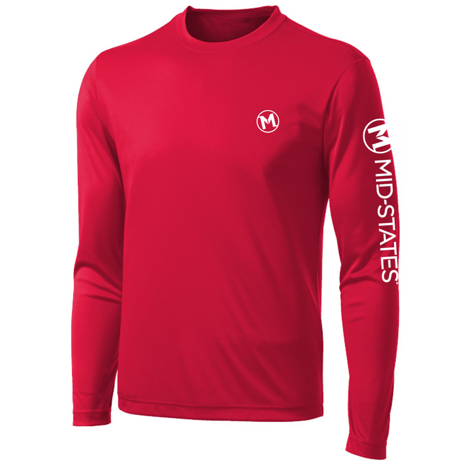 Mid-States Distributing :: Tees :: Sport-Tek M's LS Tee - Red